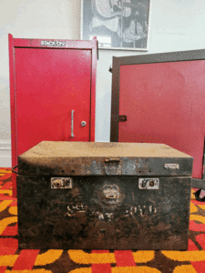 Antique Metal Army Chest - Vintage Recycled