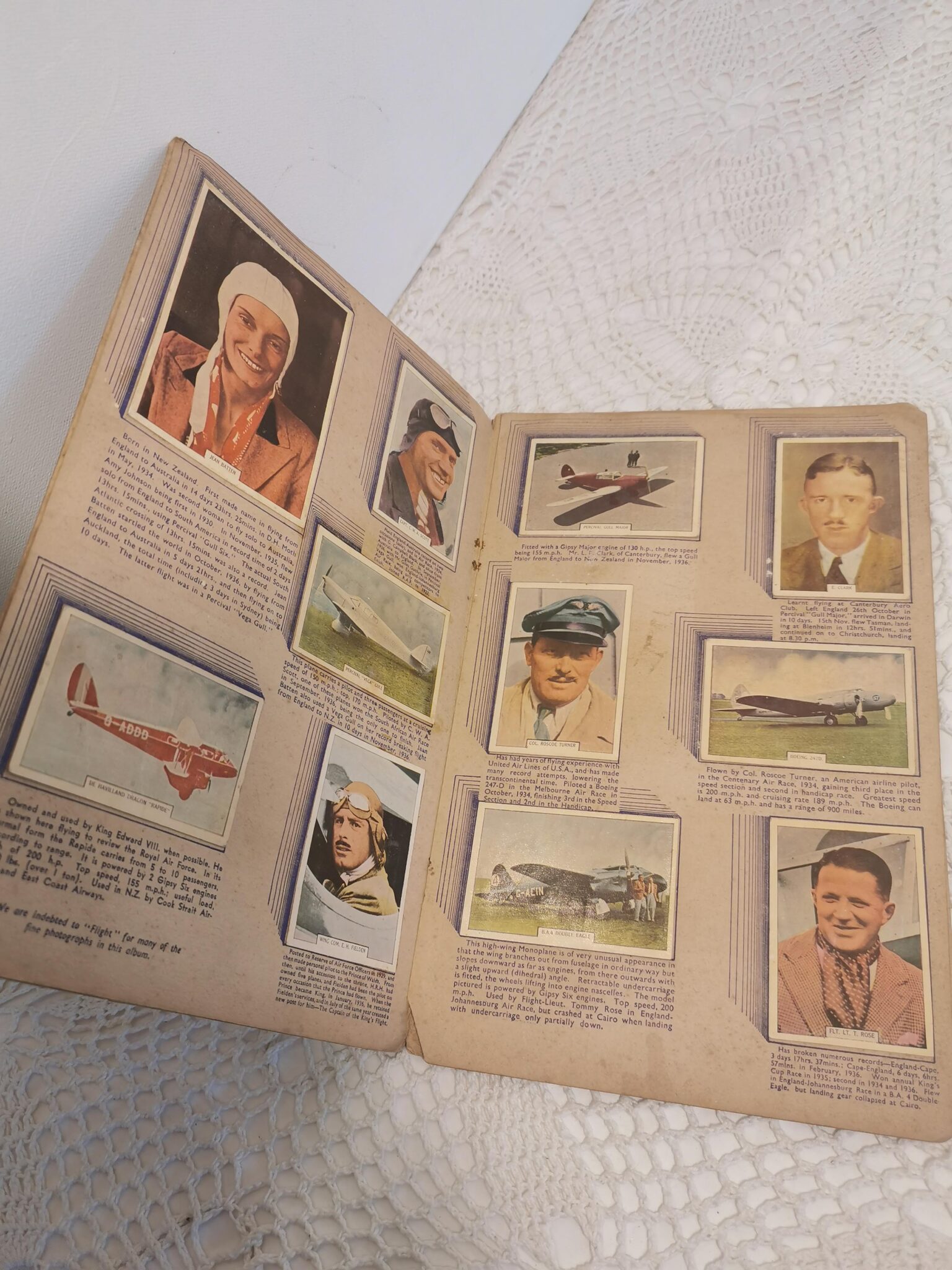 Famous Flyers and their Planes - Vintage Recycled